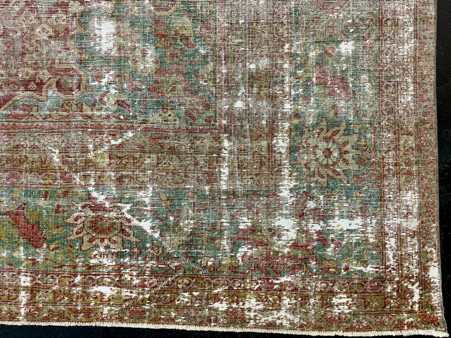 10’9 x 14’ Classic Antique Rug Muted Burgundy Red, Blue & Green – Linda ...