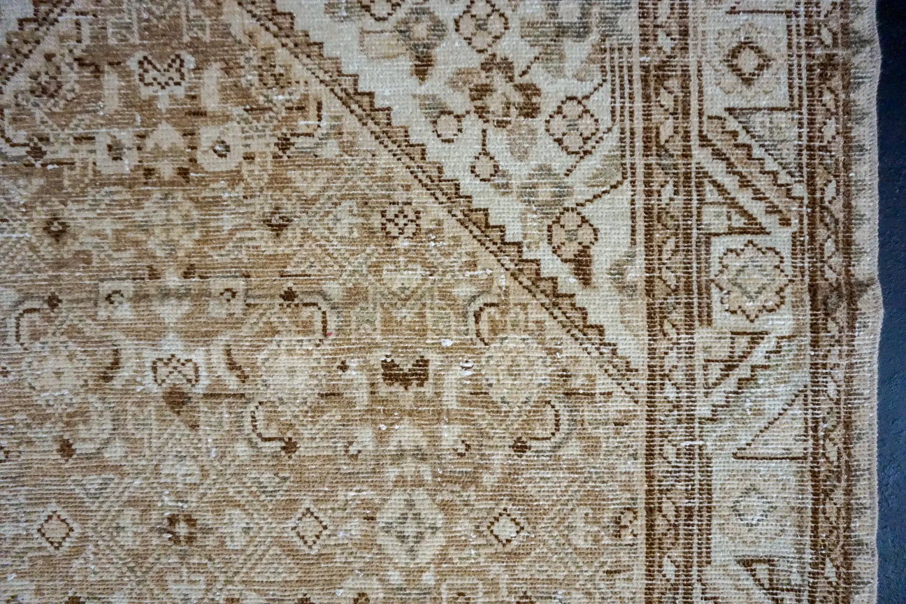 3’10 x 14’ Persian Hamadan Runner Beige, Brown and Olive Green '3027 ...
