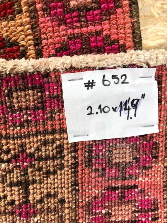 3 x 15 MCM Oushak Runner Turkish Red and Pink – Linda's Barn